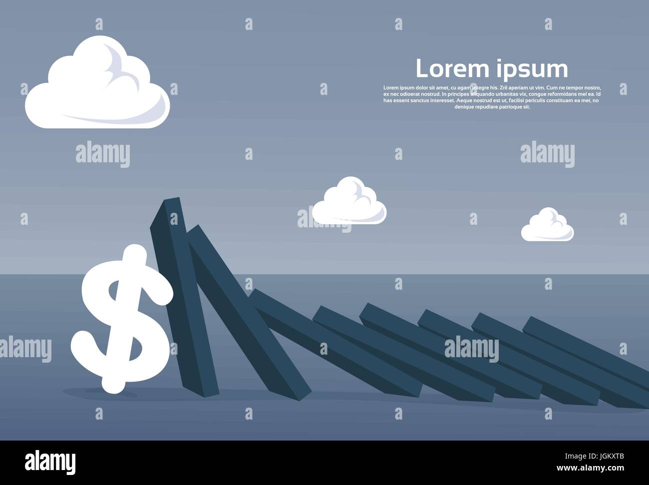 Chart Bar Falling On Dollar Sign Economic Fail Crisis Concept Stock ...