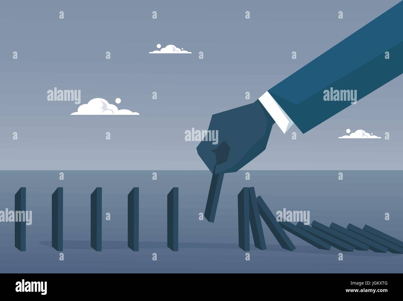 Business Man Hand Chart Bar Falling Economic Fail Crisis Concept Stock ...