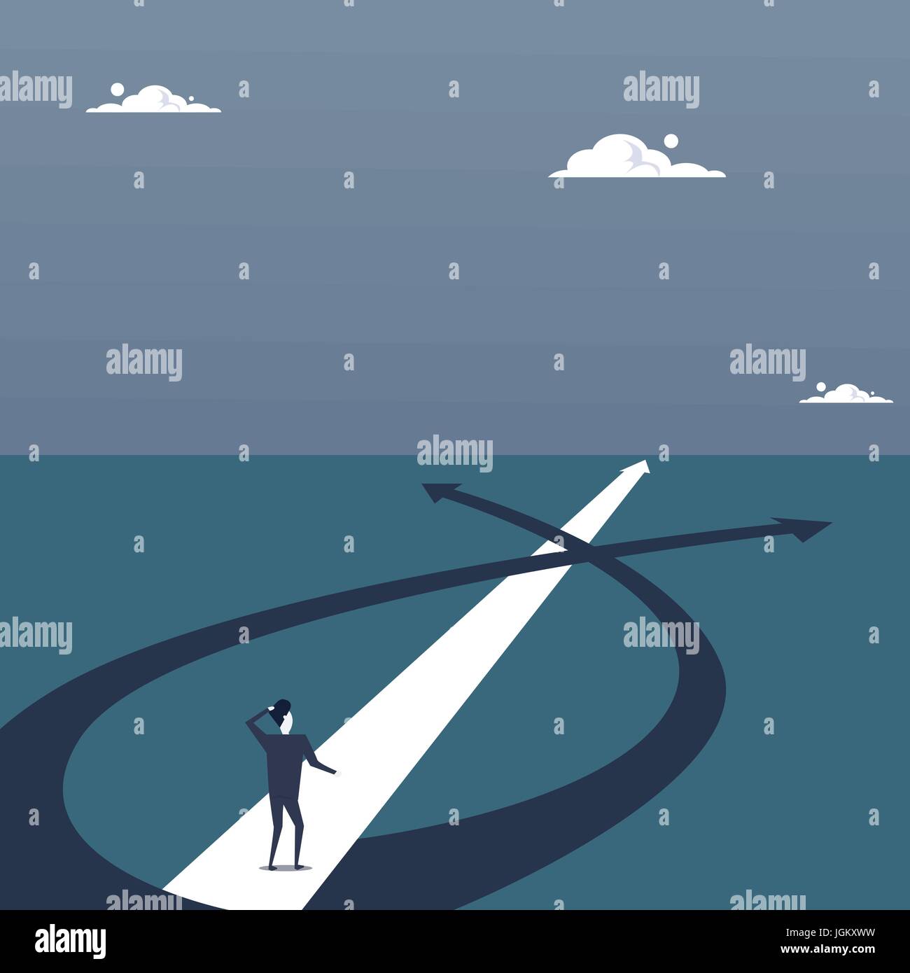 Lost his way Stock Vector Images - Alamy