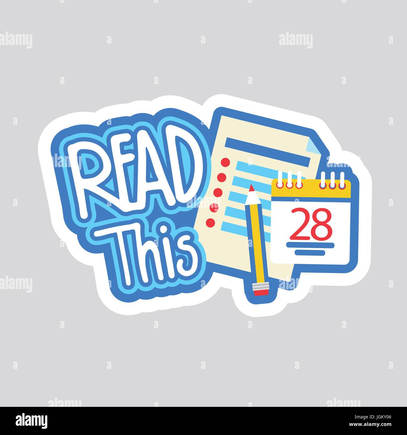 Read This Sticker Social Media Network Message Badges Design Stock ...