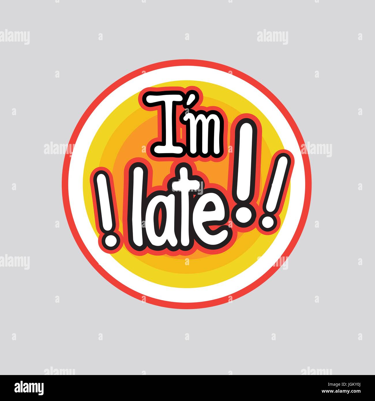 Late Sticker Social Media Network Message Badges Design Stock Vector ...