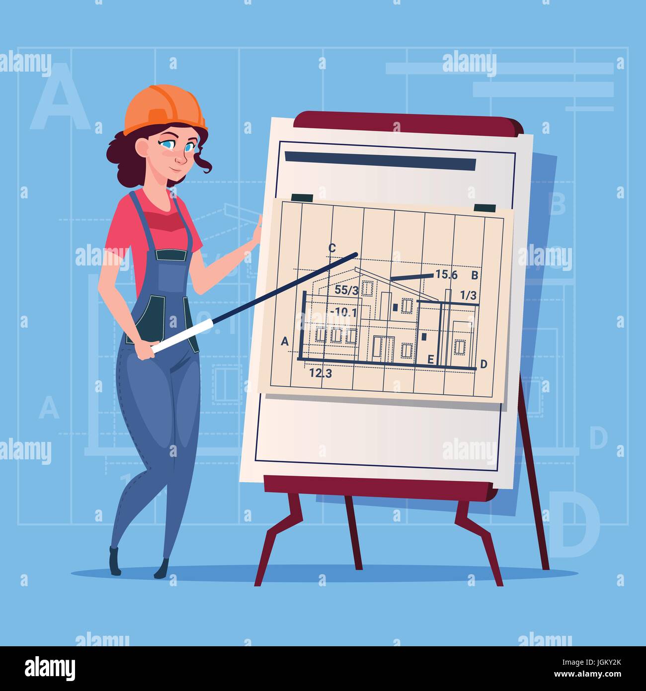 Female wearing hard hat Stock Vector Images - Alamy