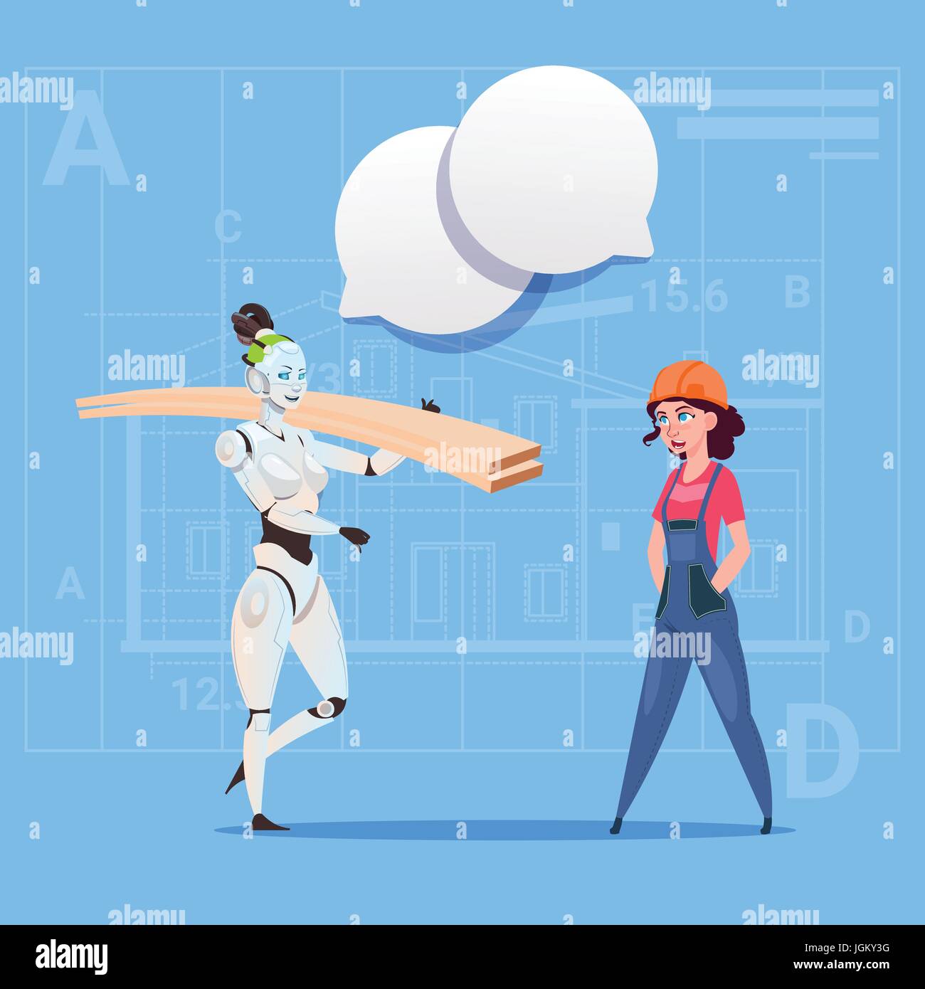 Modern builder Stock Vector Images - Alamy