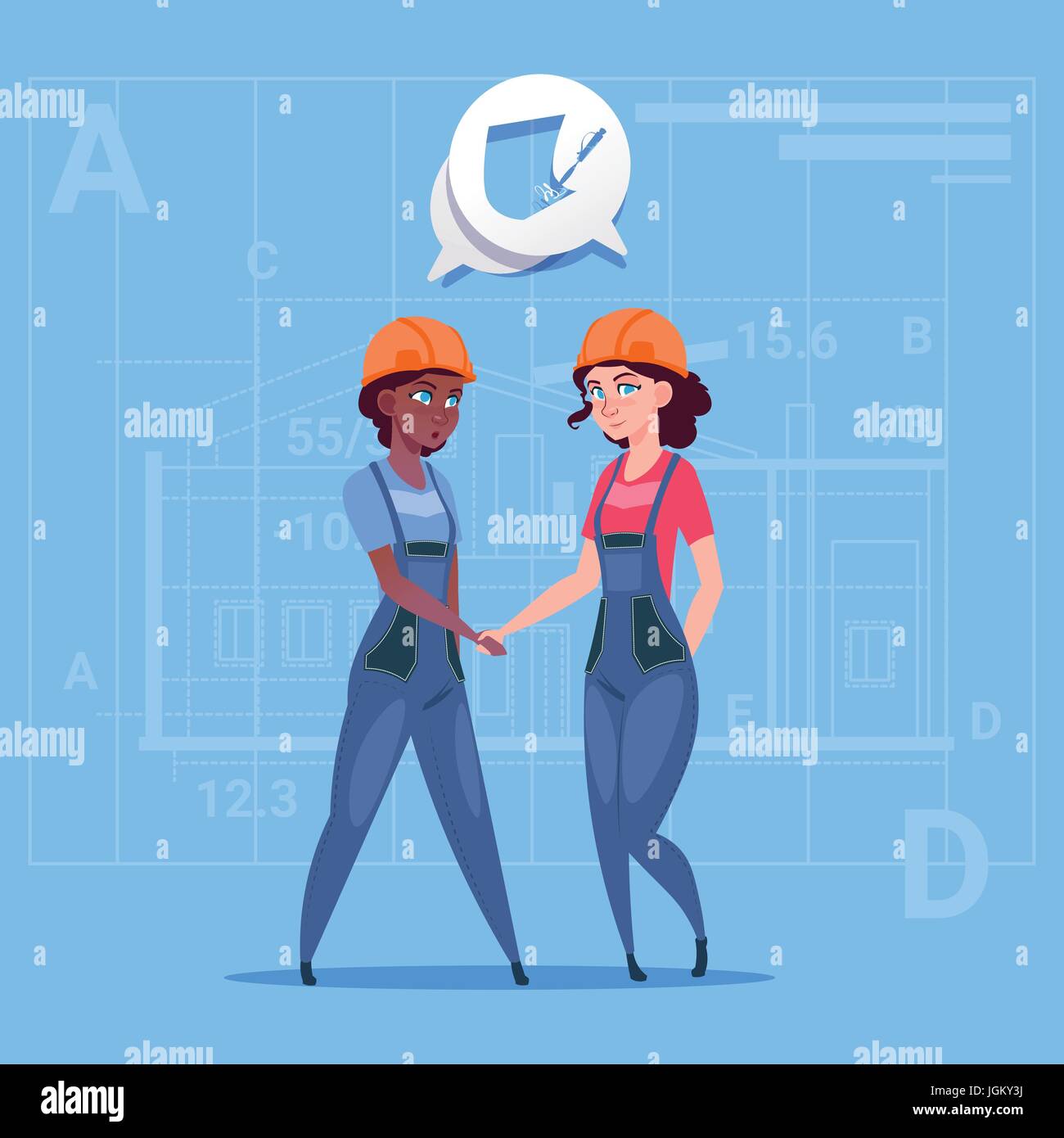 Female carpenter african Stock Vector Images - Alamy