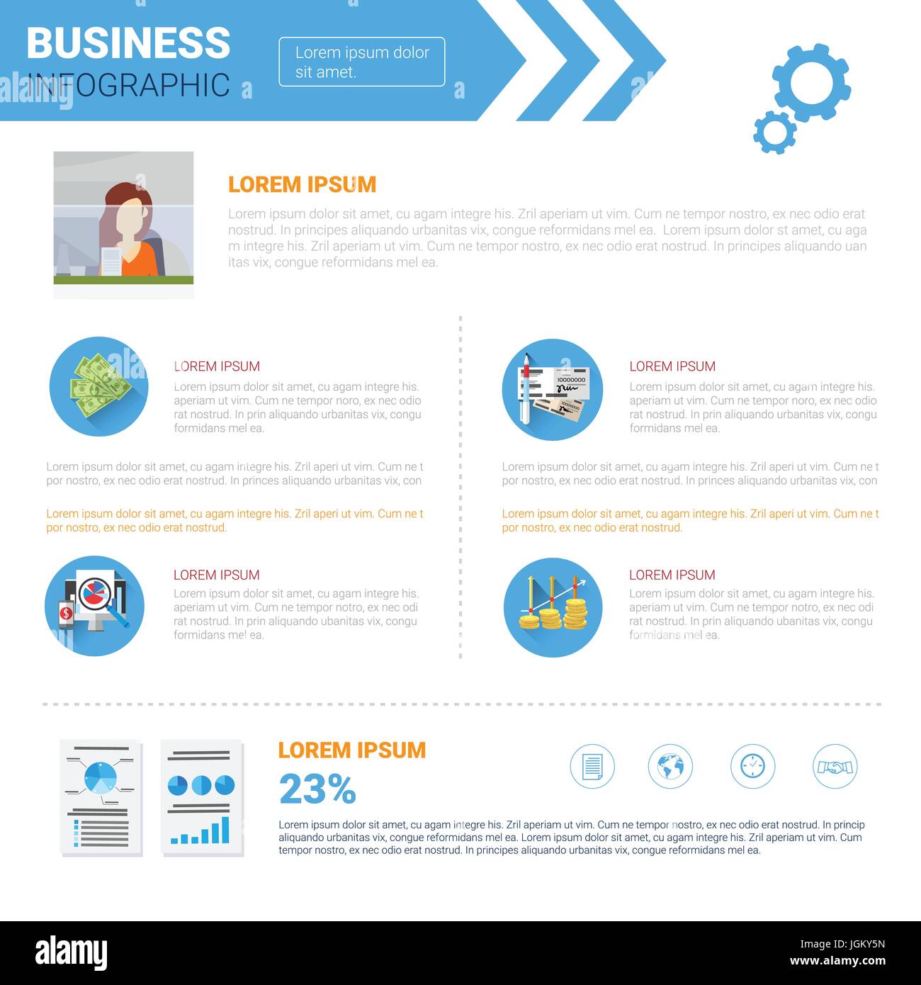 Business Infographics Set Copy Space For Presentation Data Market ...