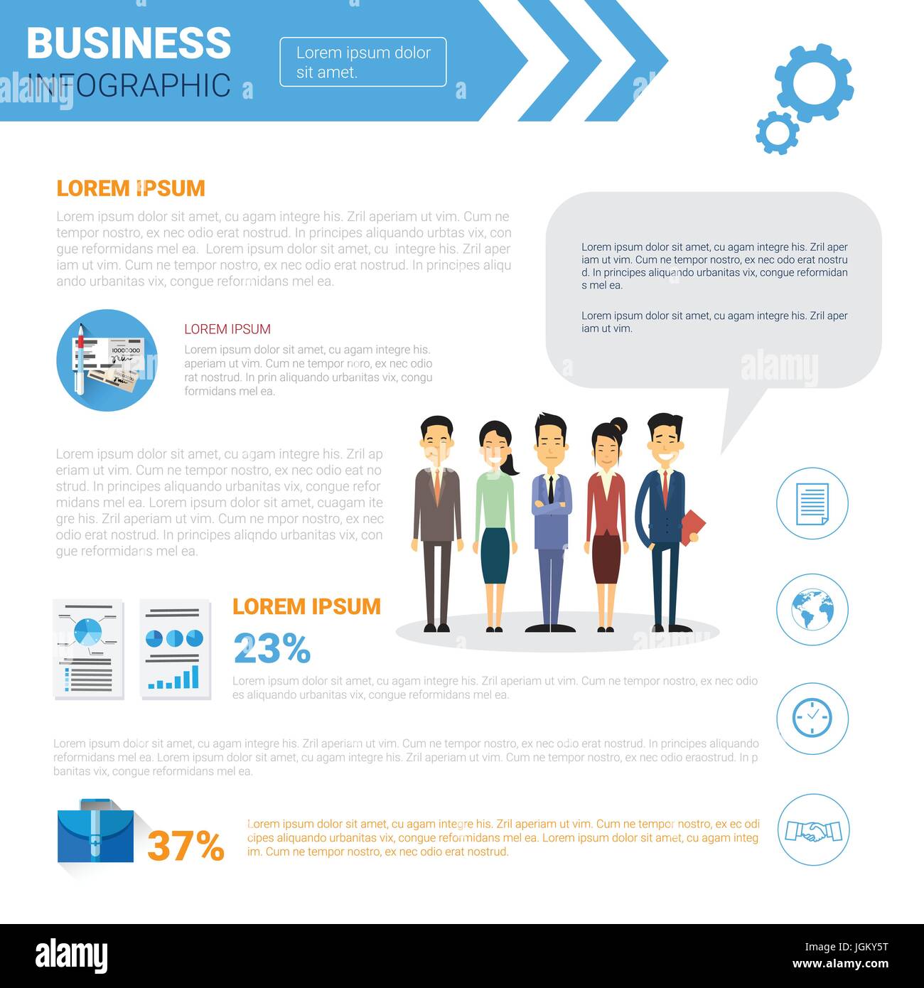 Business Infographics Set Copy Space For Presentation Data Market ...