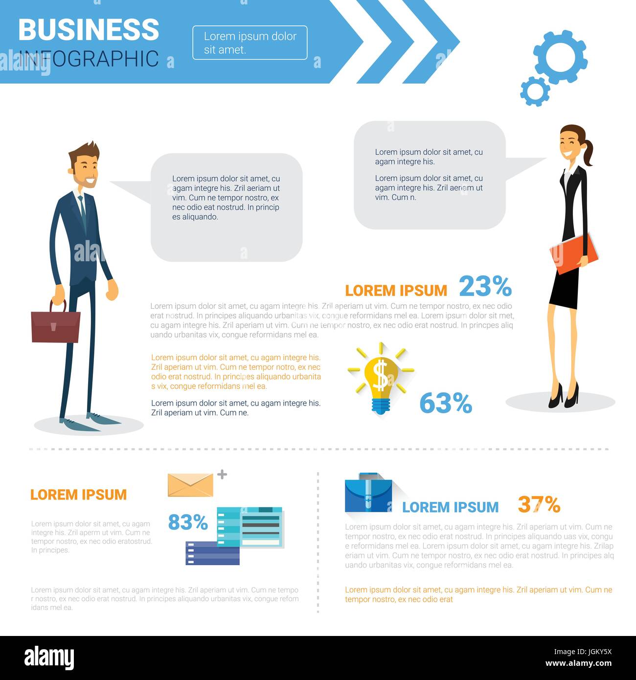 Business Infographics Set Copy Space For Presentation Data Market ...