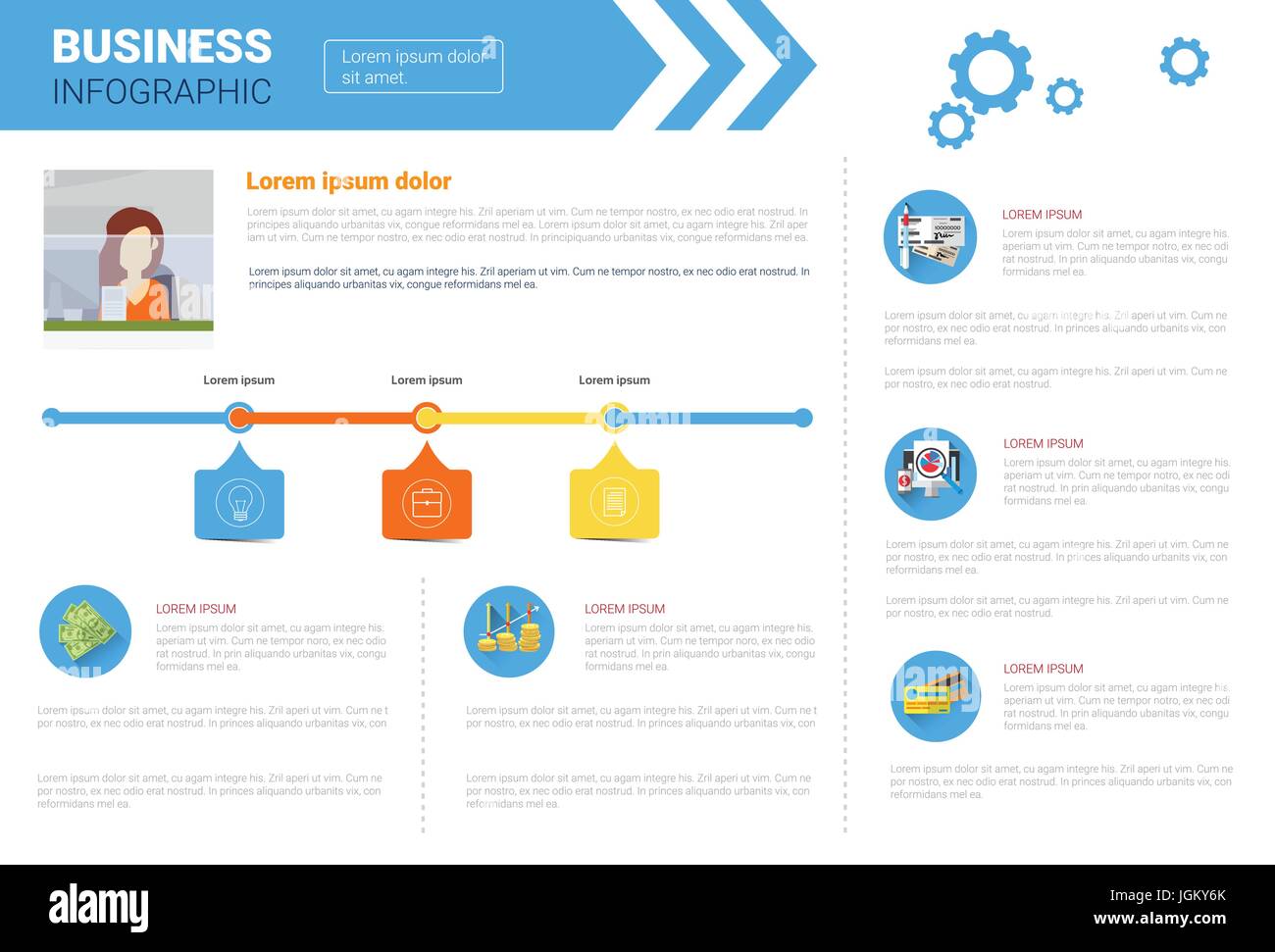 Business Infographics Set Copy Space For Presentation Data Market ...