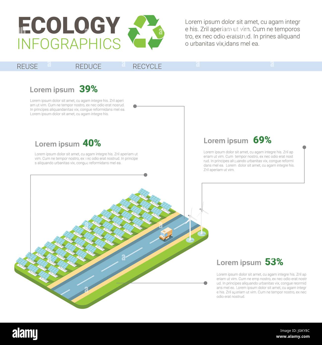 Ecology Infographics World Environmental Protection Green Energy ...