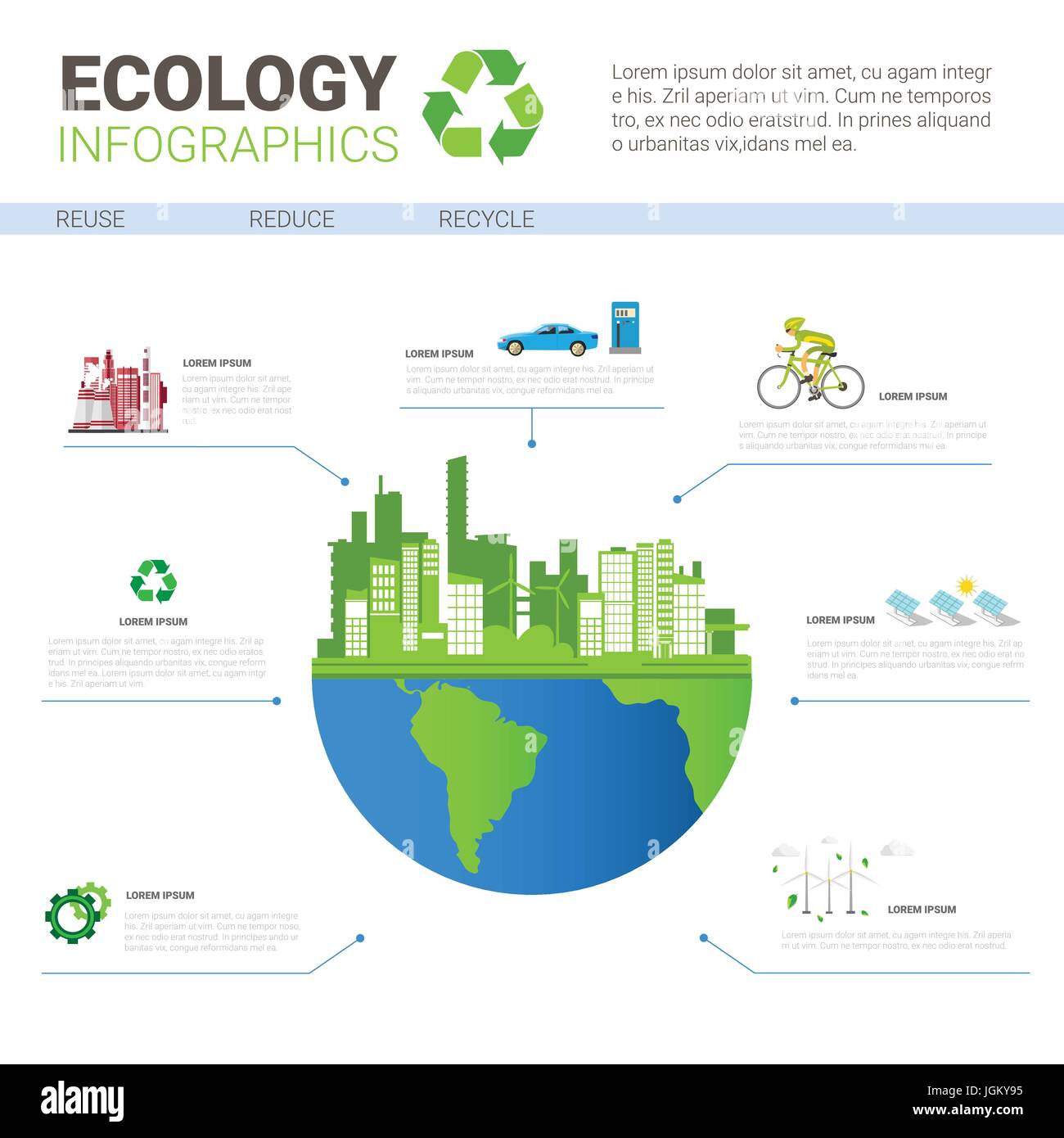 Ecology Infographics World Environmental Protection Green Energy ...