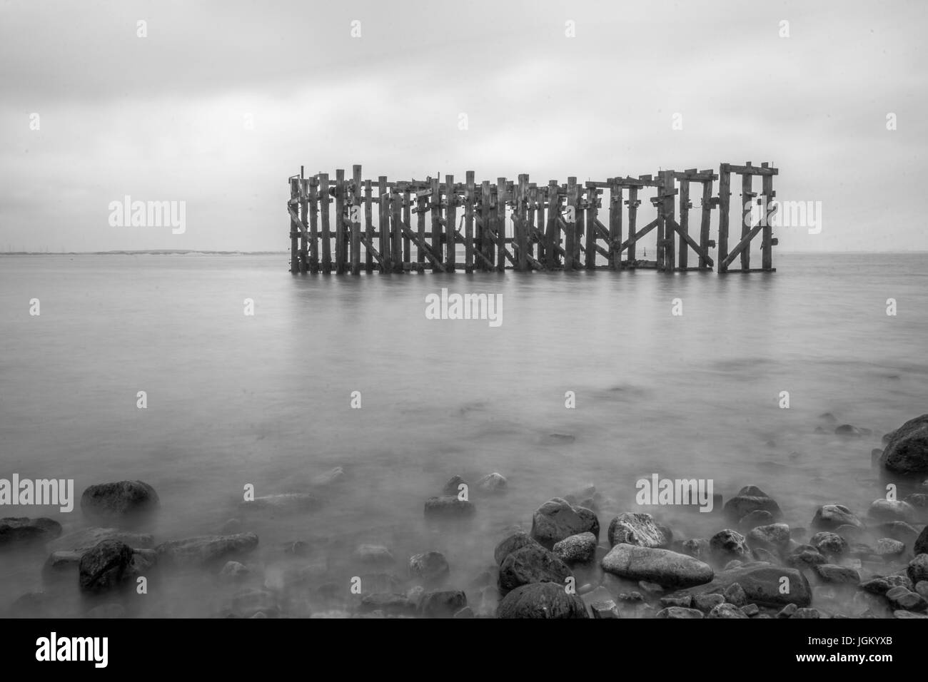 South Gare old Jetty Stock Photo - Alamy