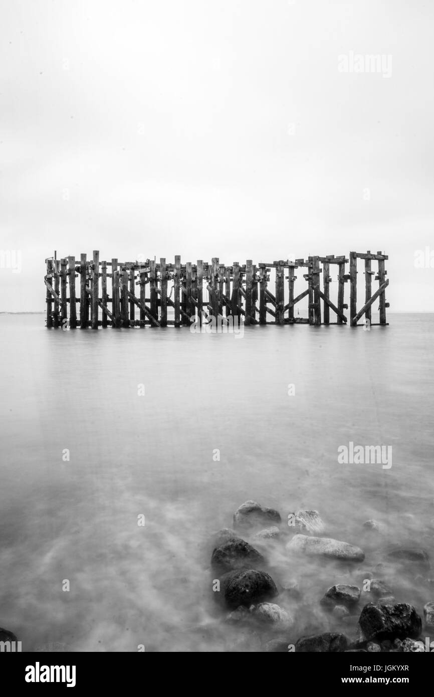 South Gare old Jetty Stock Photo - Alamy