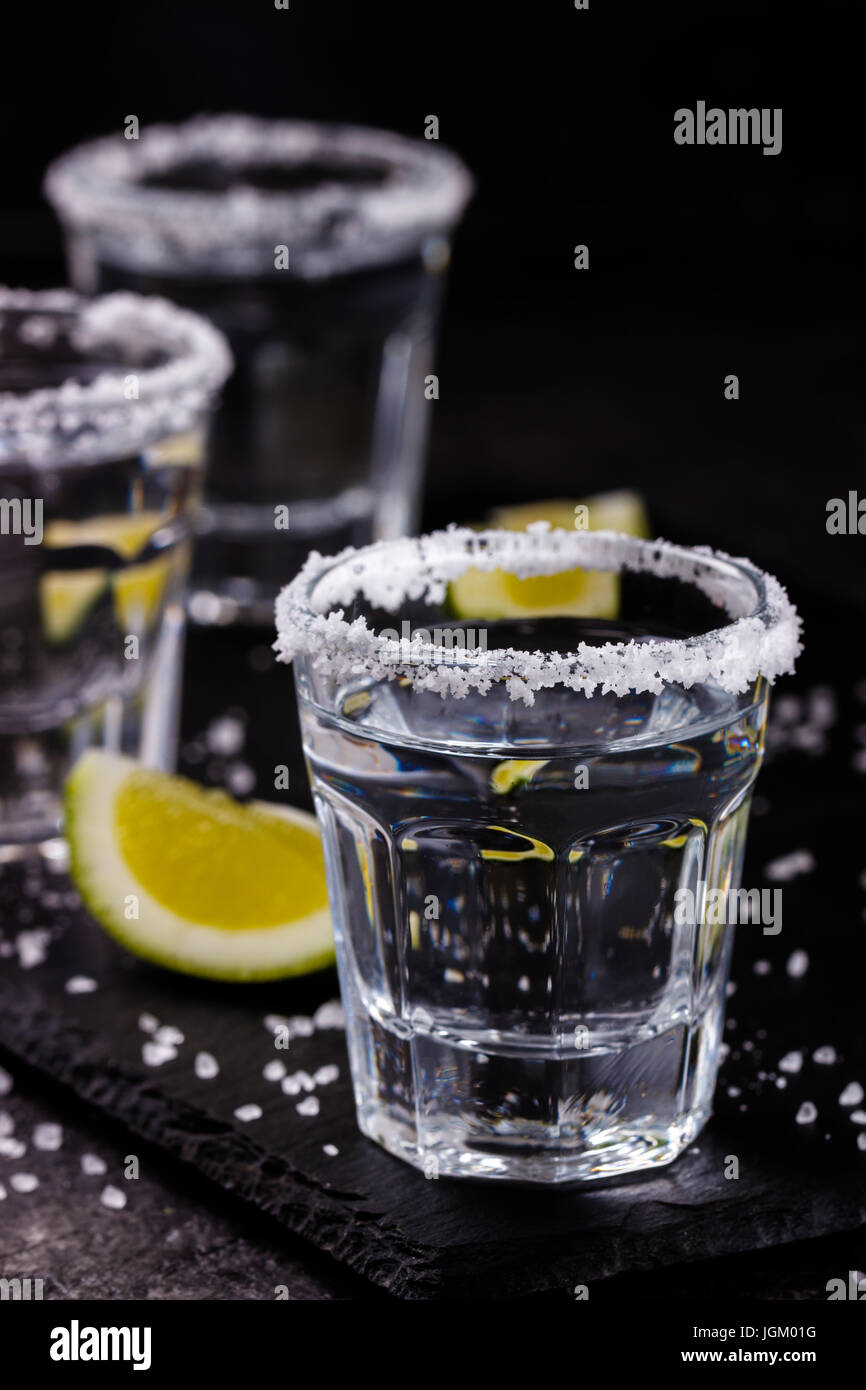 Vodka shot lime slice salt on hi-res stock photography and images - Alamy