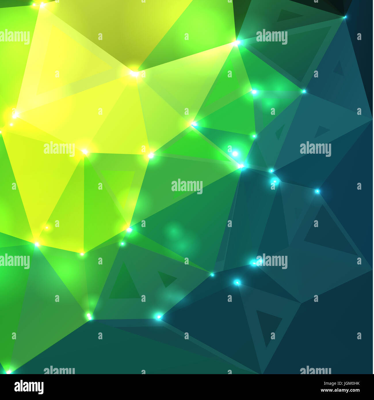 Bright yellow green abstract random sizes low poly geometric background ...