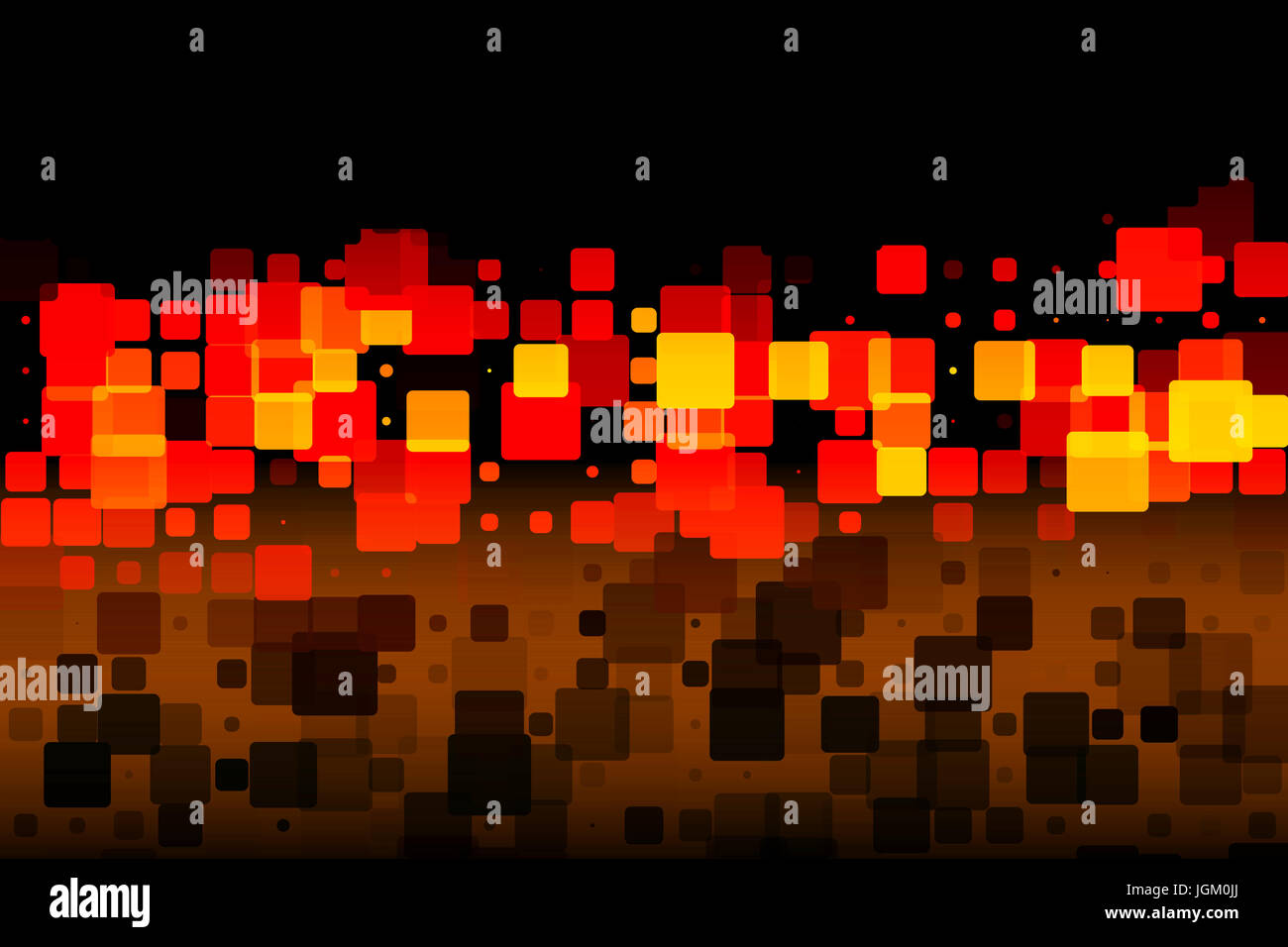 Black brown red yellow abstract glowing background with random sizes ...