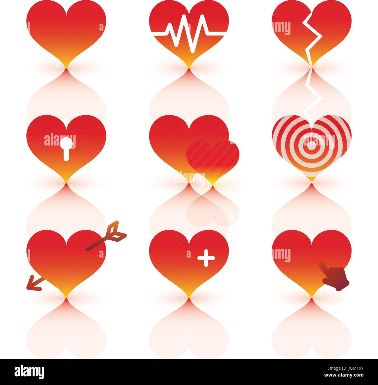 Vector black hearts icons set Stock Vector Image & Art - Alamy