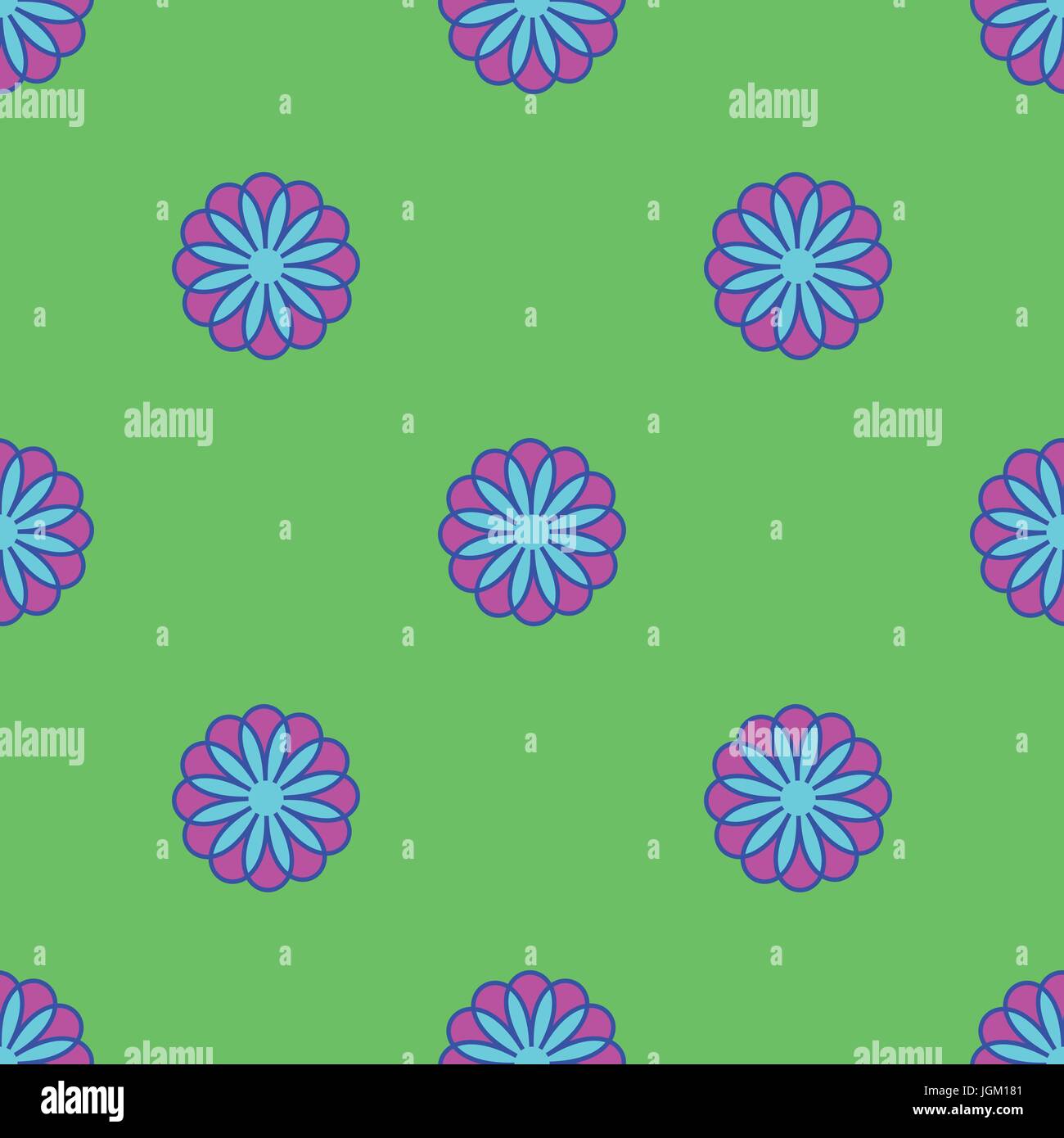 Floral vector pattern on the neon green background Stock Vector Image ...