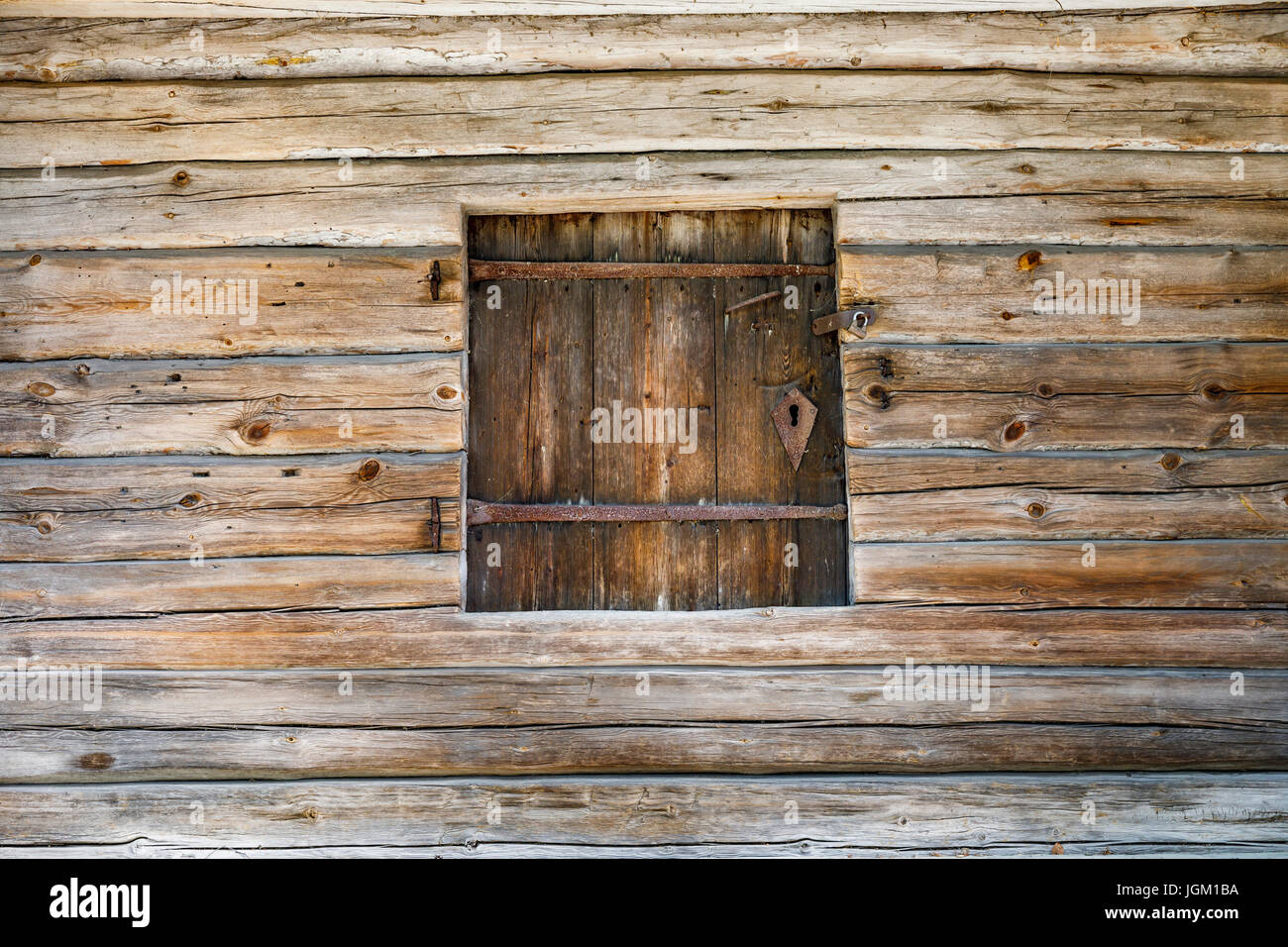 Timber made hatch in a wooden wall Stock Photo - Alamy