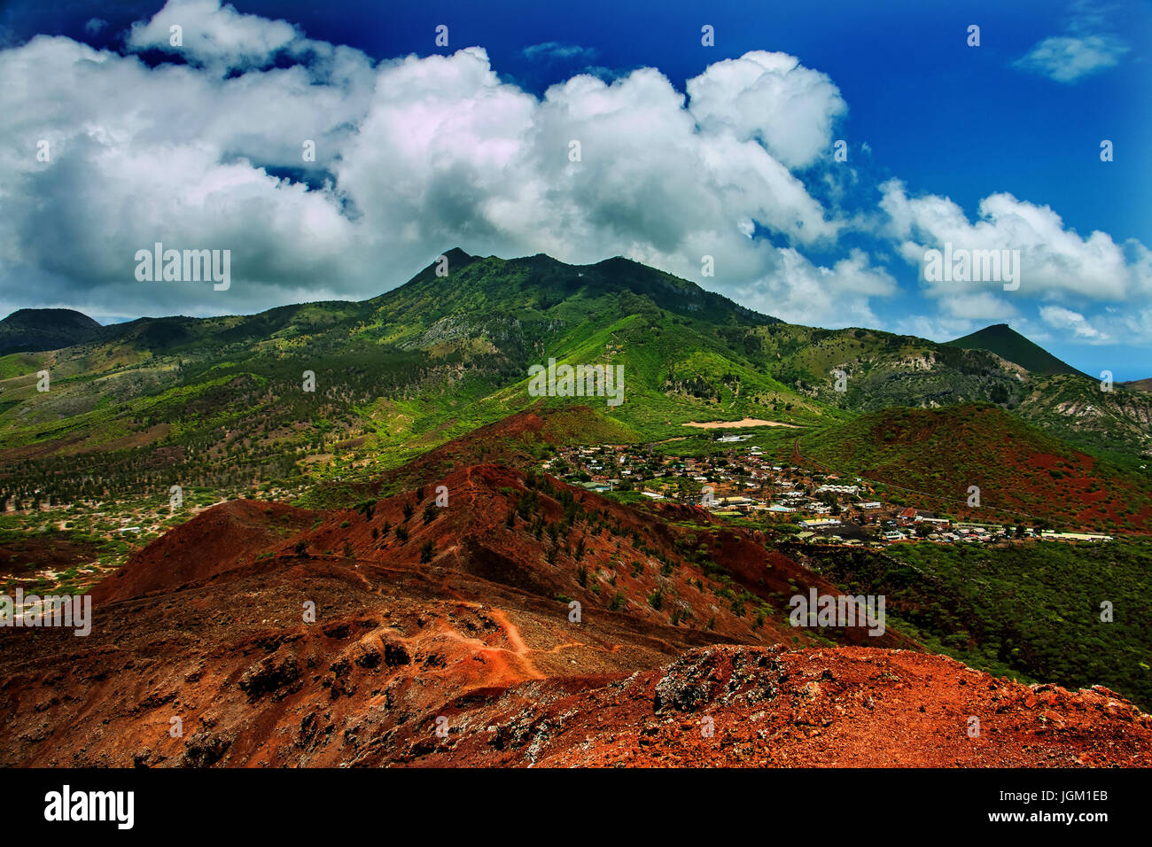 Green mountain ascension island hi-res stock photography and images - Alamy