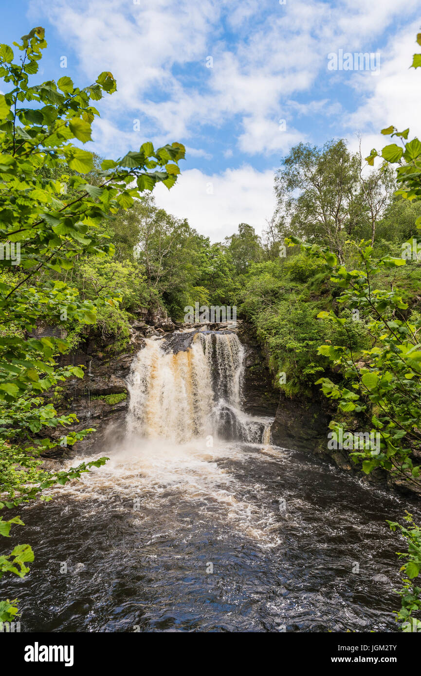 Crianlarich, Scotland, UK - July 21, 2015: The Falls of Falloch which ...
