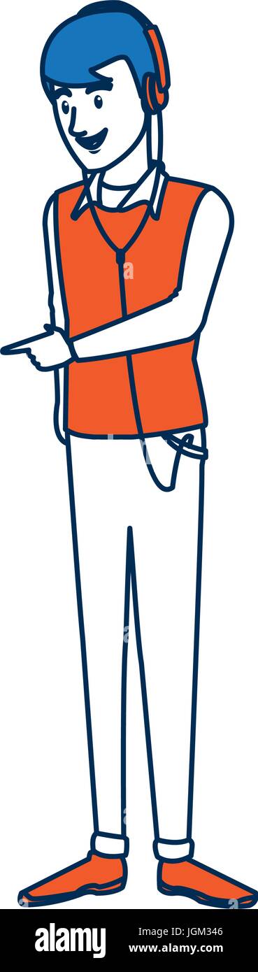young man student standing cartoon person image Stock Vector Image ...