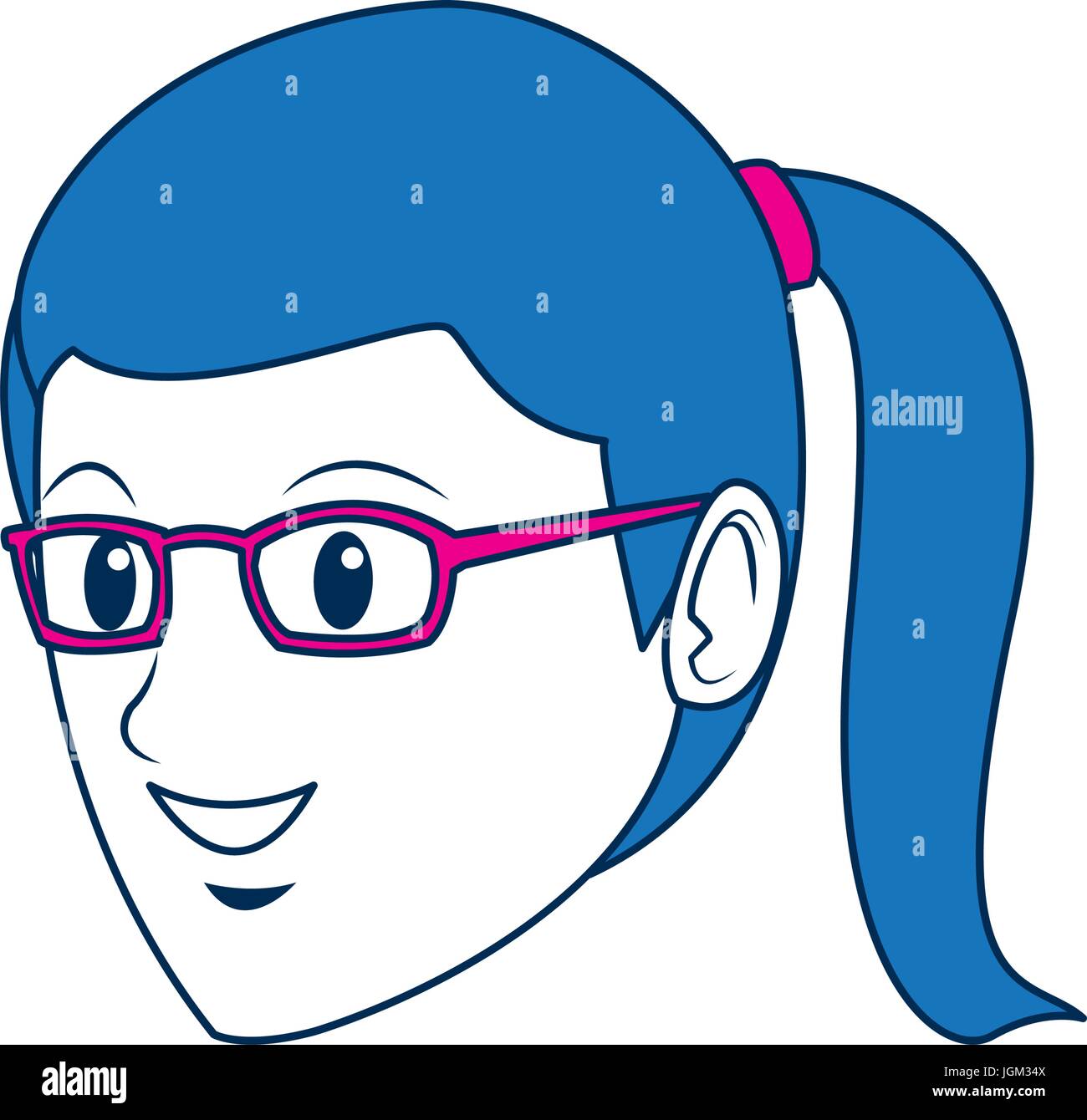 girl student face cartoon people head Stock Vector Image & Art - Alamy