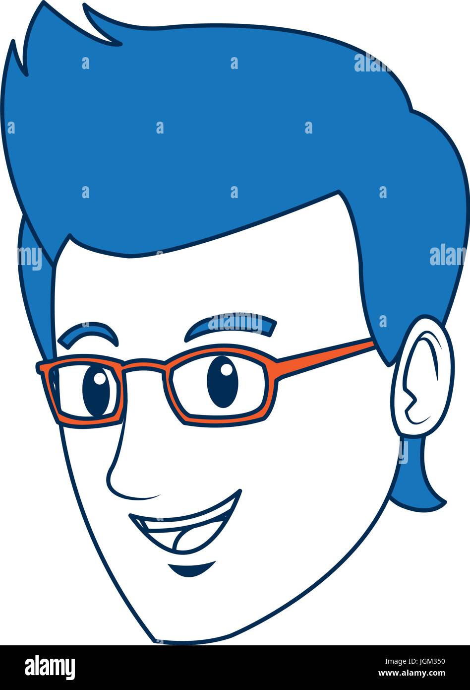 head guy cartoon young people profile Stock Vector Image & Art - Alamy