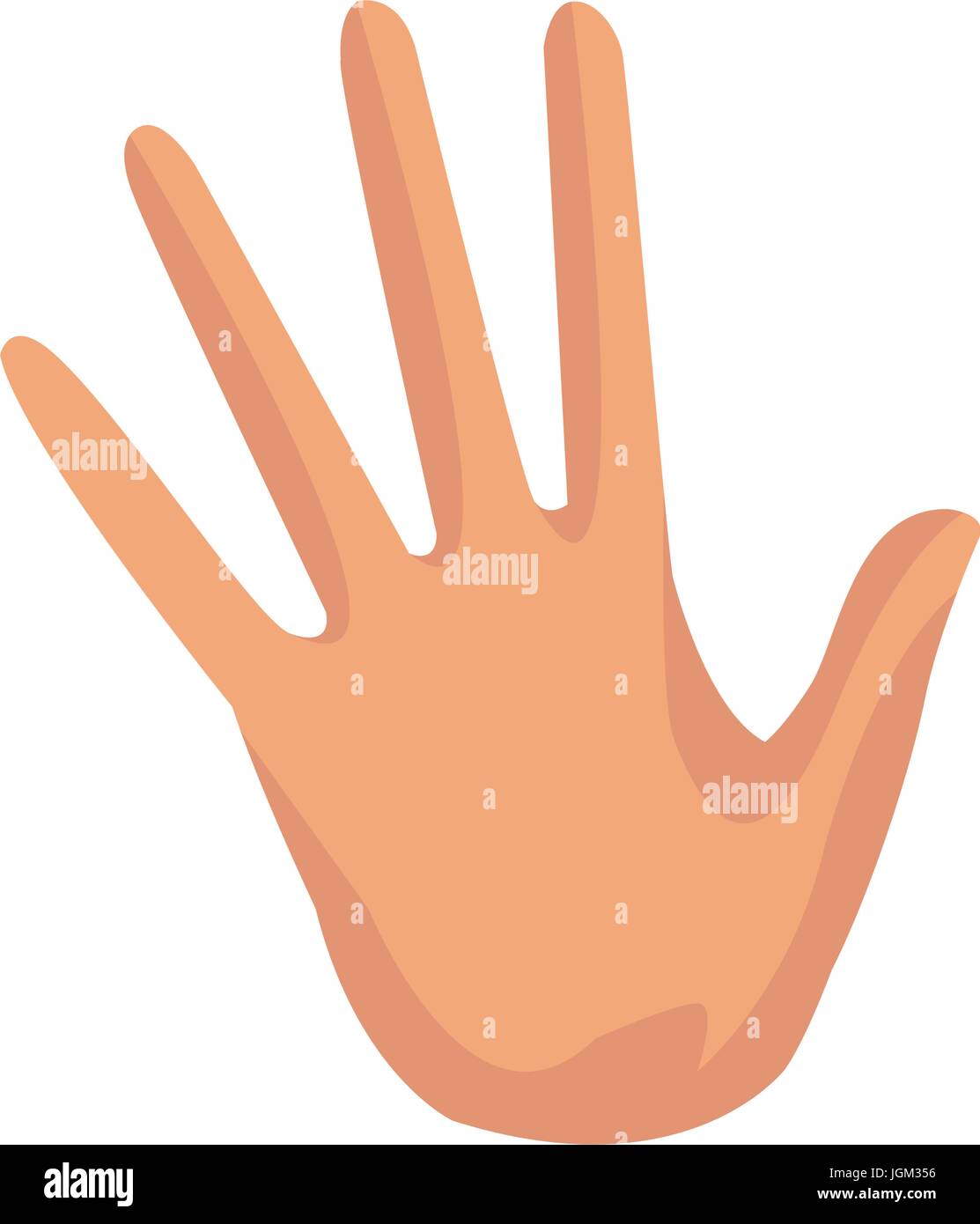 hand palm stop finger five symbol Stock Vector Image & Art - Alamy