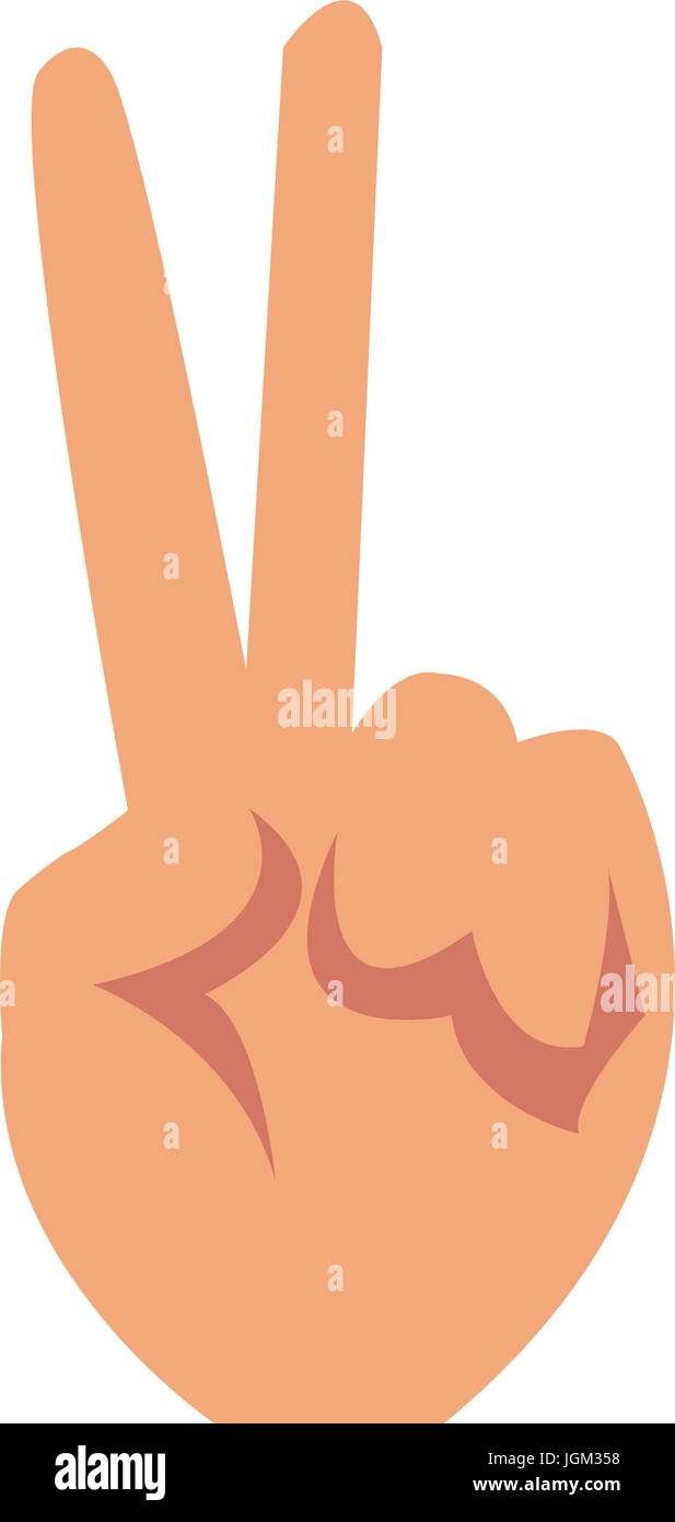 hand victory sign simple or peace gesture Stock Vector Image & Art - Alamy