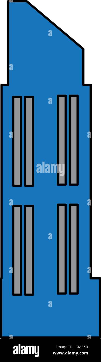 cartoon building high tower apartment commercial Stock Vector Image ...