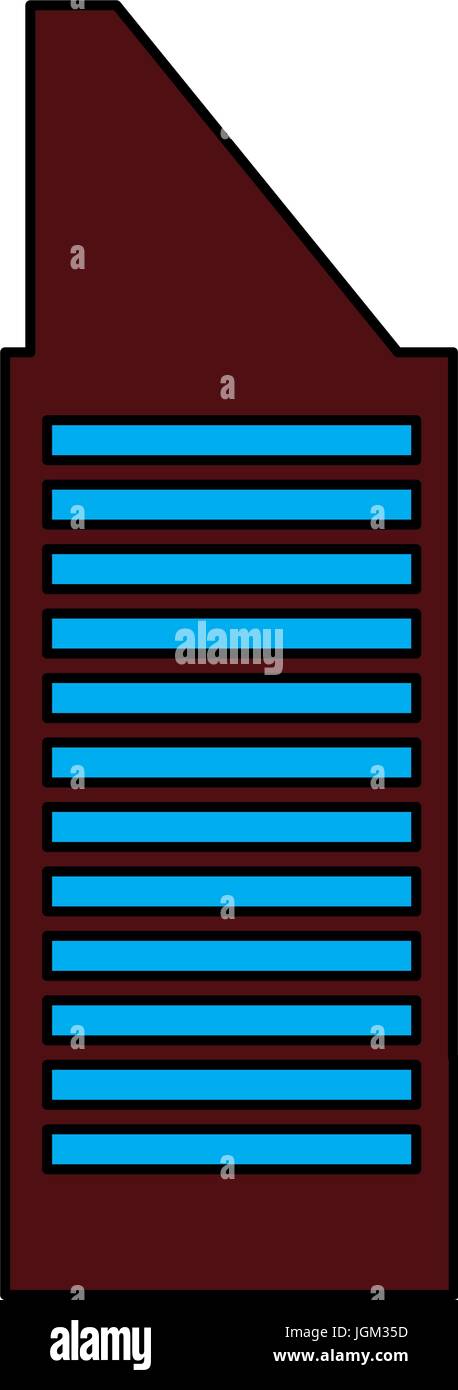 cartoon building high tower apartment commercial Stock Vector Image ...