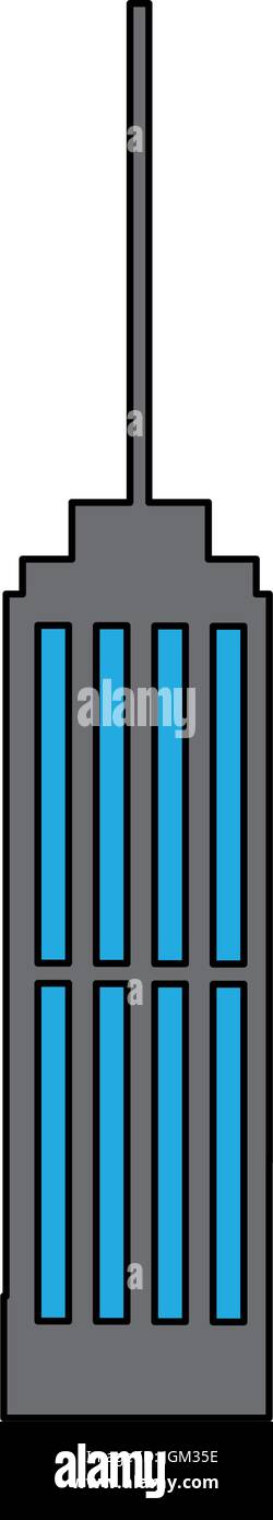 cartoon building high tower apartment commercial Stock Vector Image ...