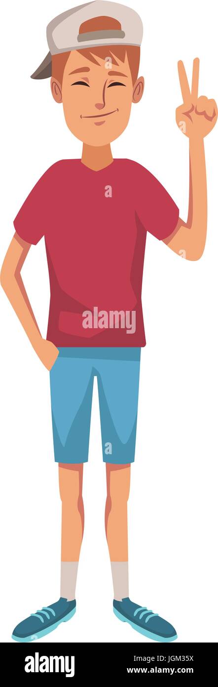 young guy standing waving hand cheerful cartoon Stock Vector Image ... young guy standing waving hand cheerful cartoon Stock Vector Image ...