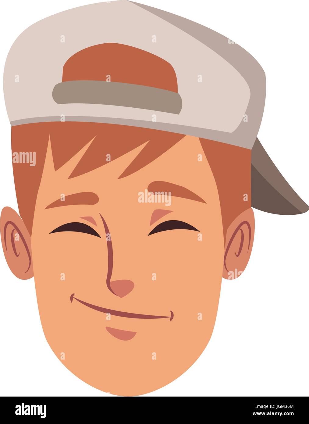 happy male face smile character funny Stock Vector Image & Art - Alamy