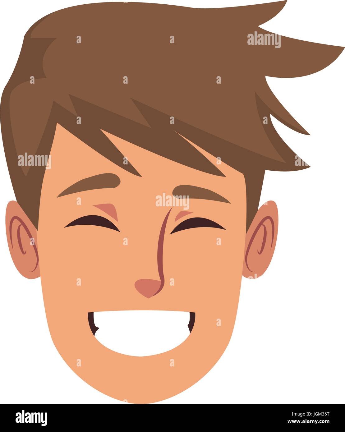 happy male face smile character funny Stock Vector Image & Art - Alamy