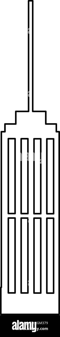 cartoon building high tower apartment commercial Stock Vector Image ...