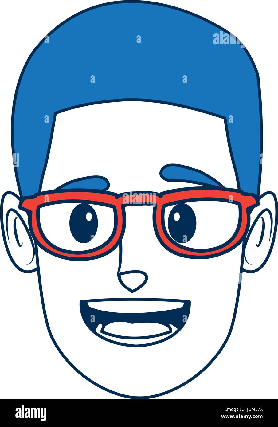 happy male face smile character funny Stock Vector Image & Art - Alamy