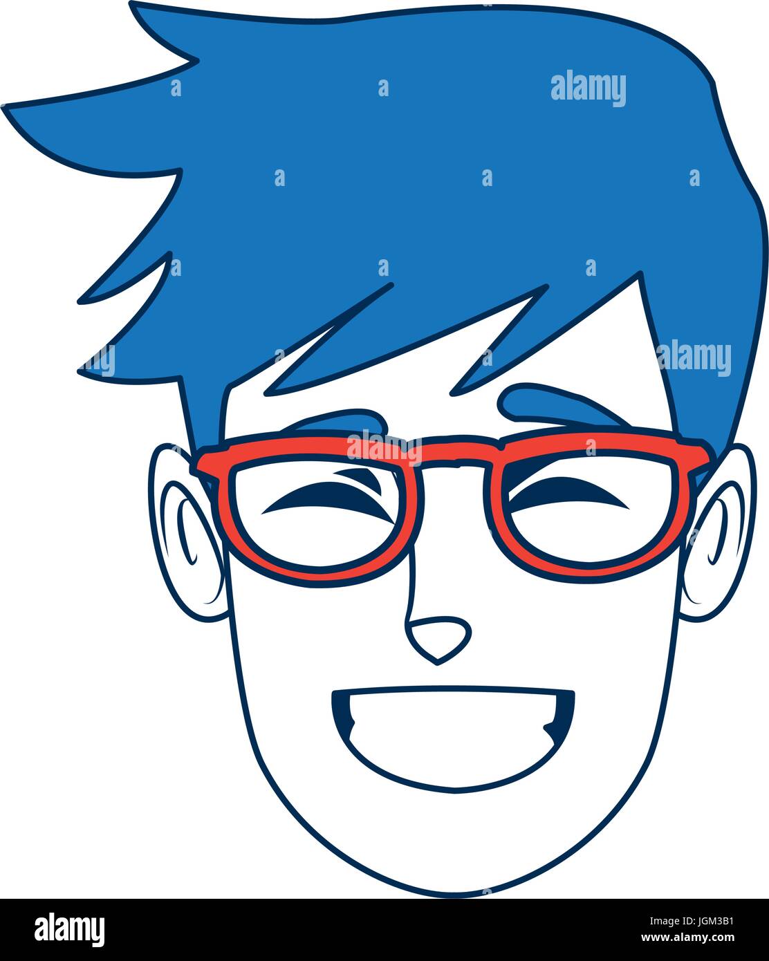 happy male face smile character funny Stock Vector Image & Art - Alamy