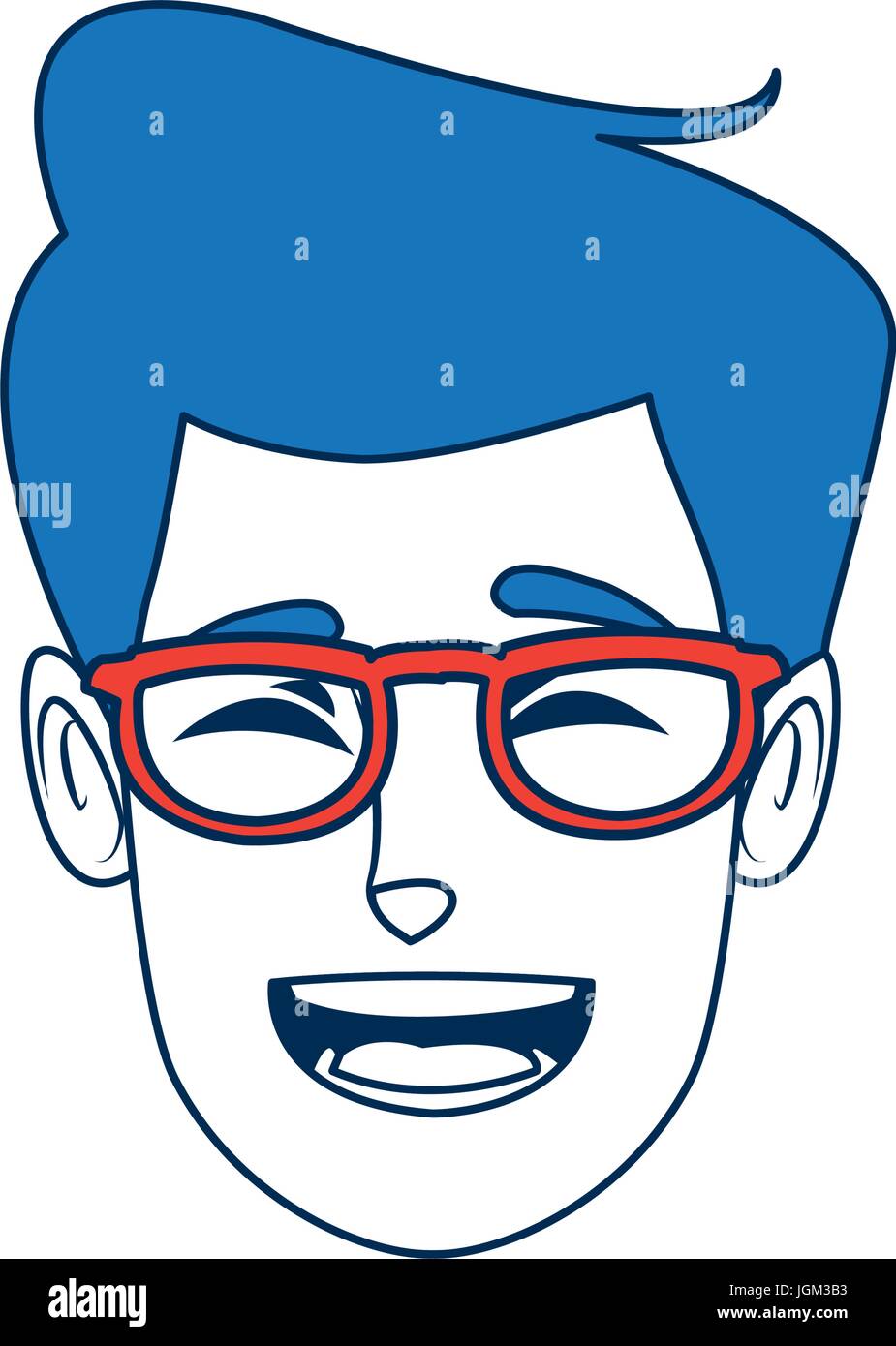 happy male face smile character funny Stock Vector Image & Art - Alamy