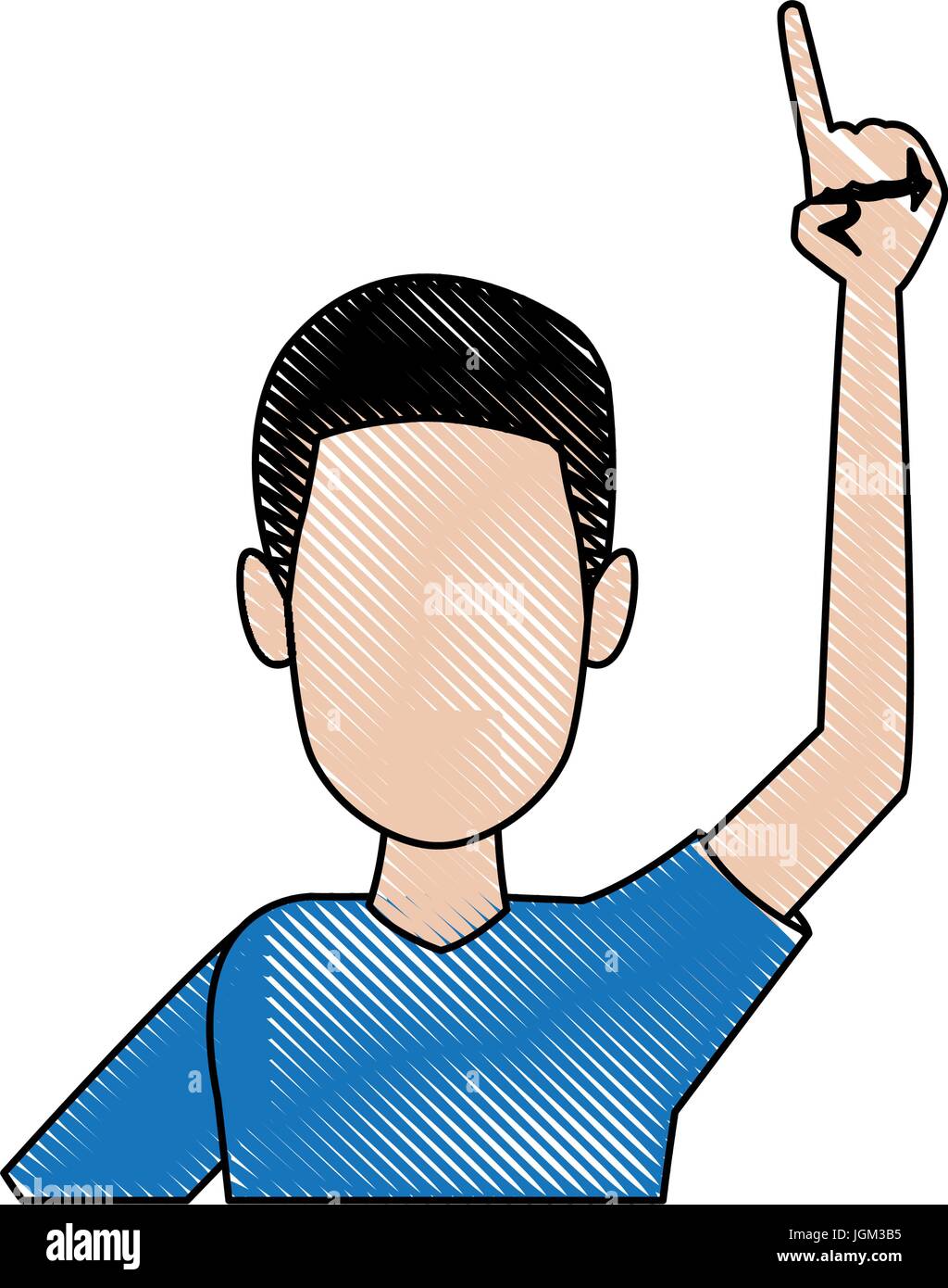 portrait funny guy cartoon young people profile Stock Vector Image ...