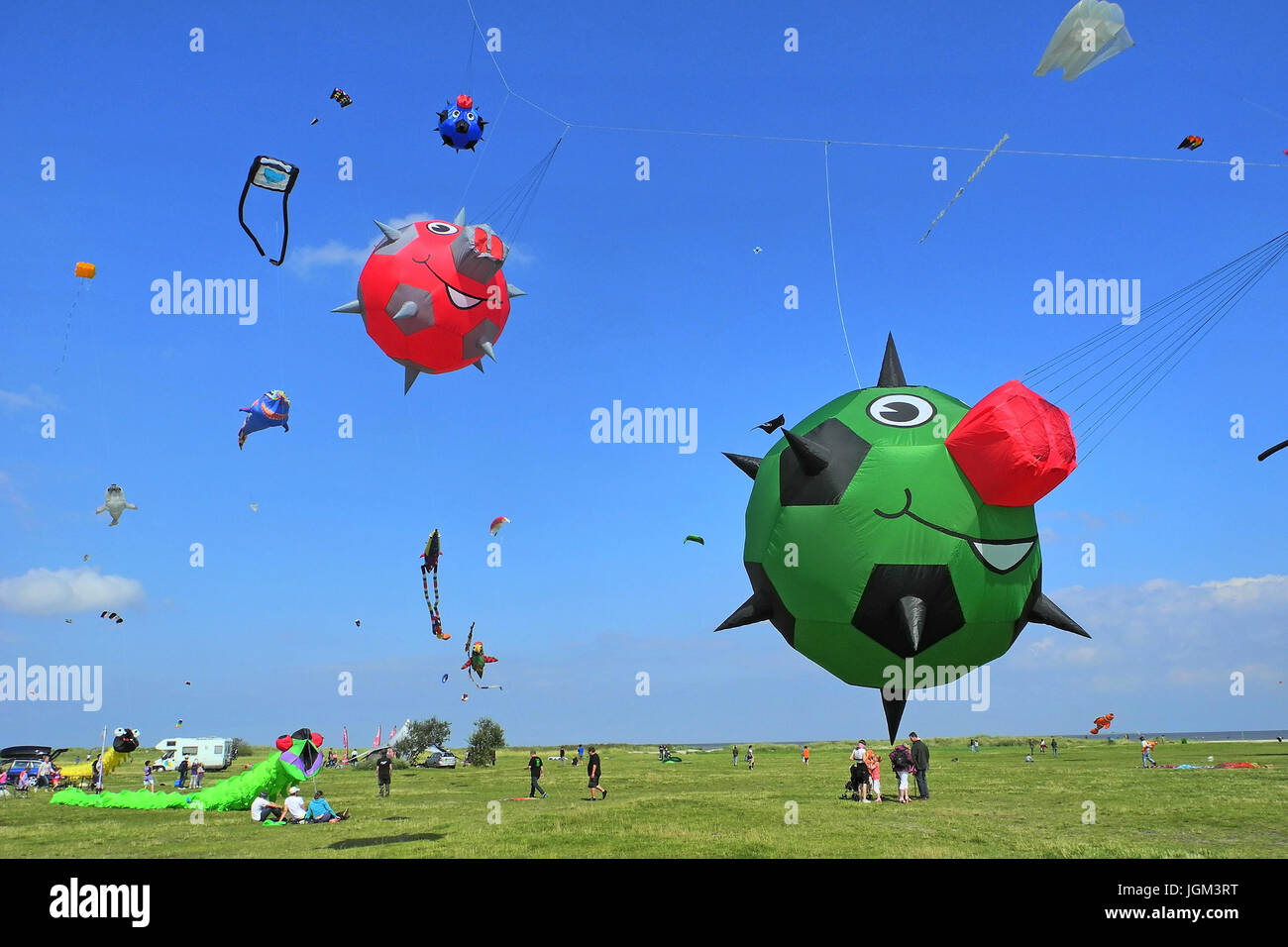 Germany, Lower Saxony, Wangerland, Schillig, North Sea coast, dragon ...