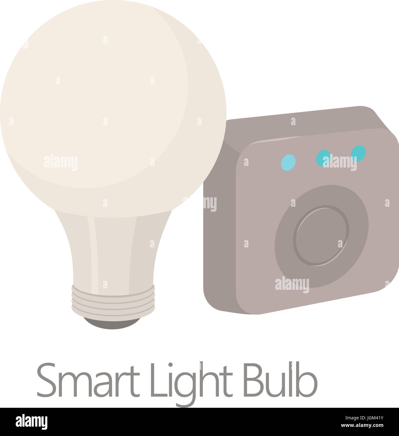 Smart light bulb icon, cartoon style Stock Vector Image & Art - Alamy