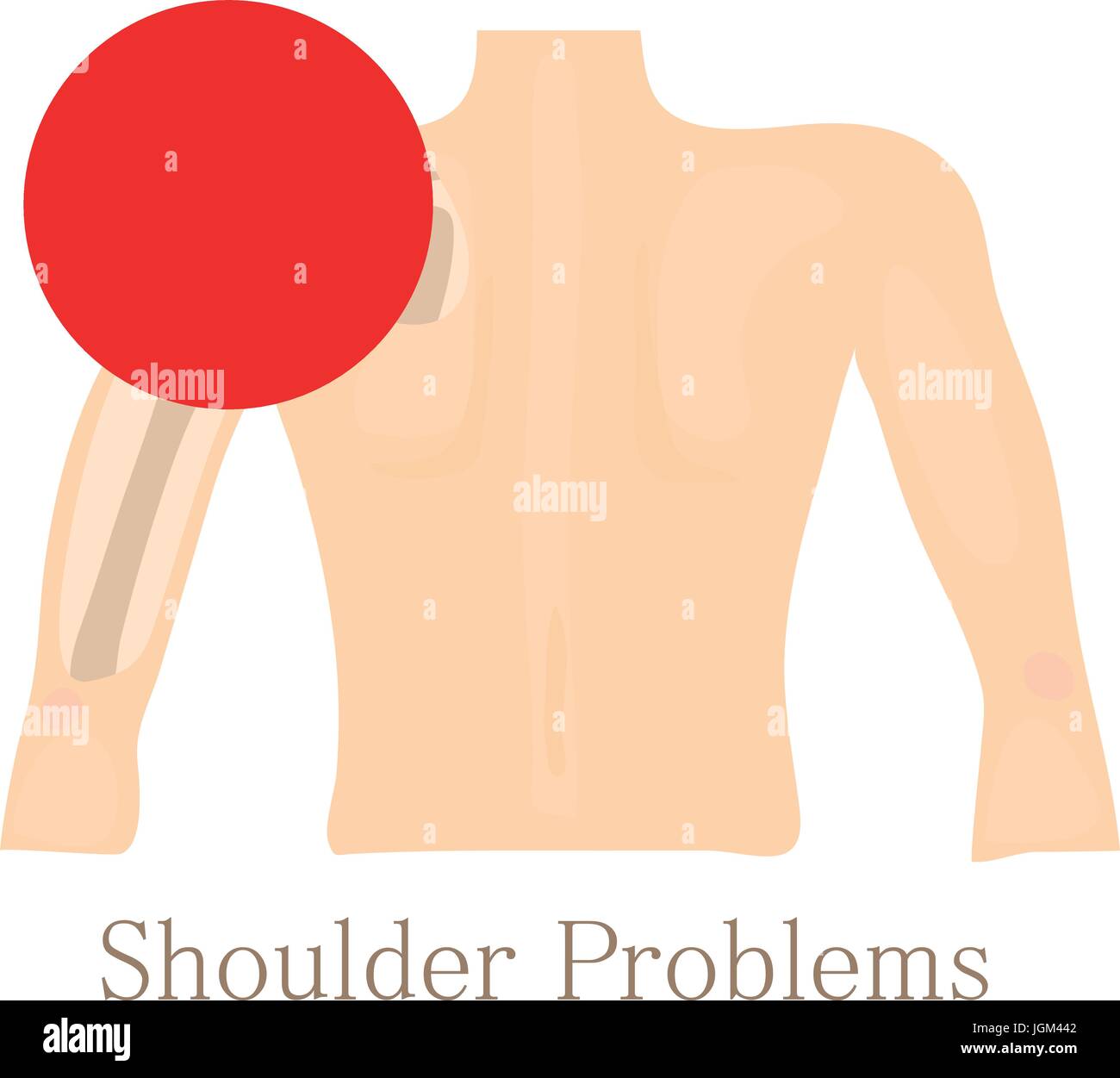 Shoulder problem icon, cartoon style Stock Vector Image & Art - Alamy