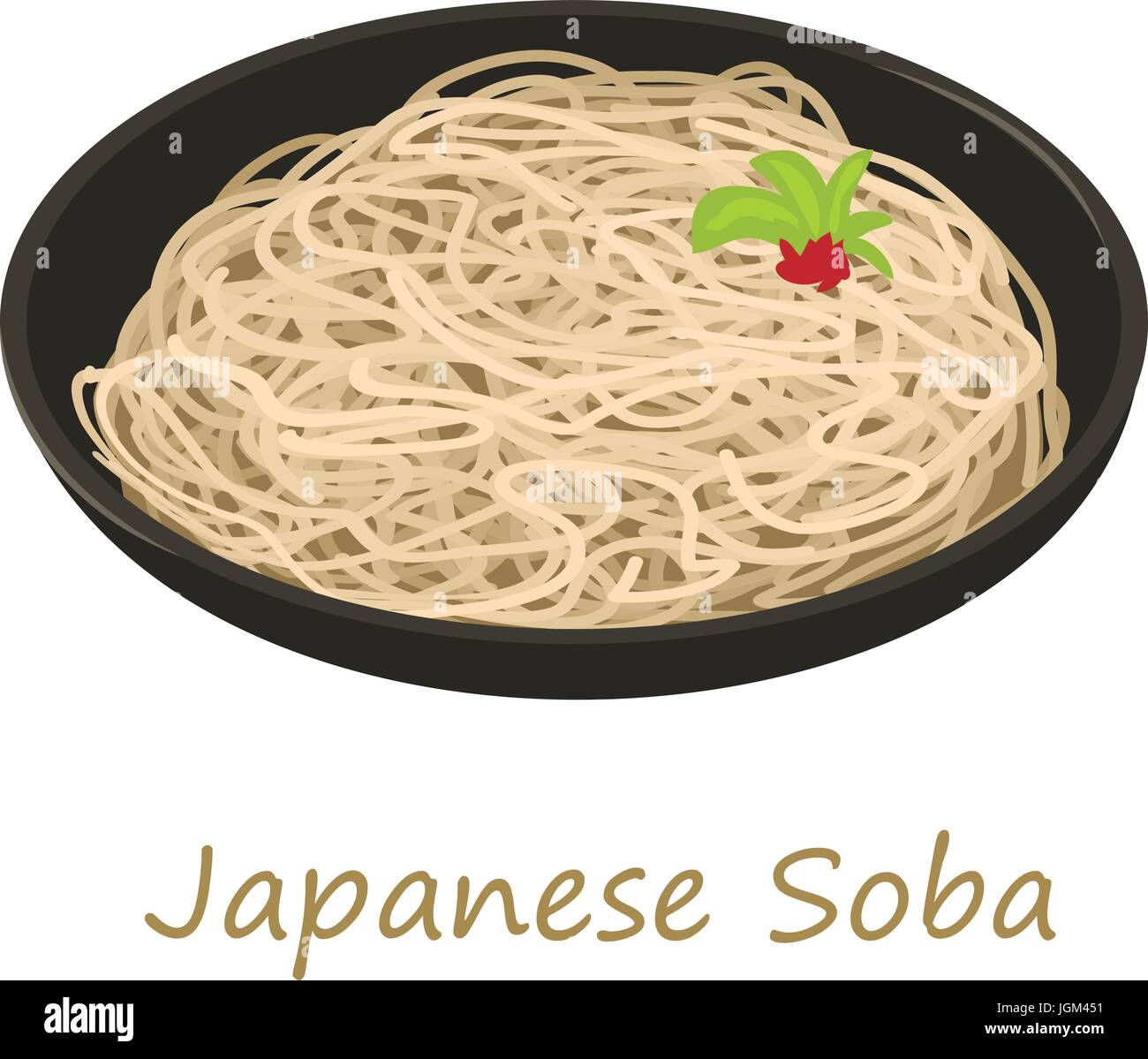 Soba with rice Stock Vector Images - Alamy