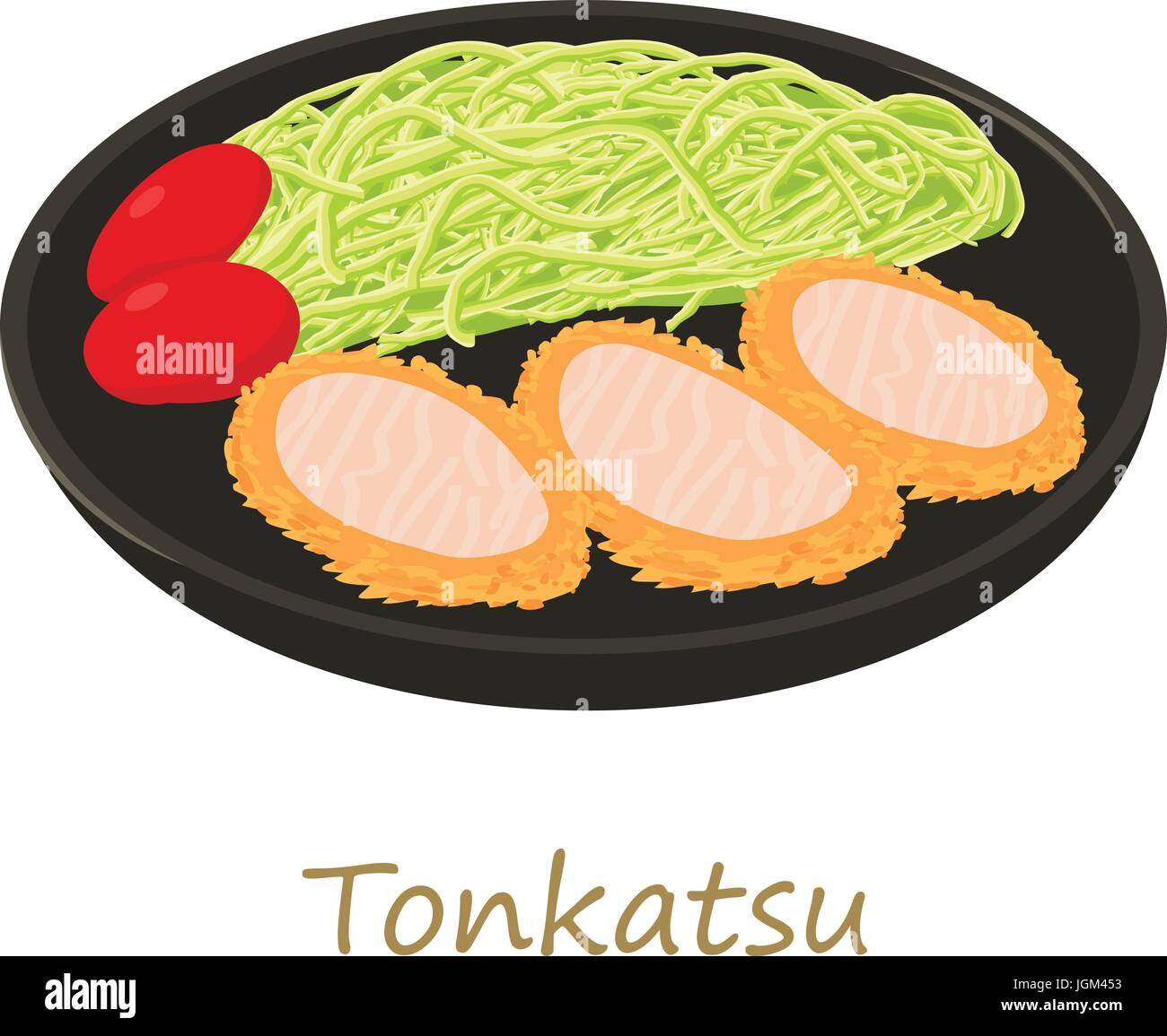 Tonkatsu icon, cartoon style Stock Vector Image & Art - Alamy