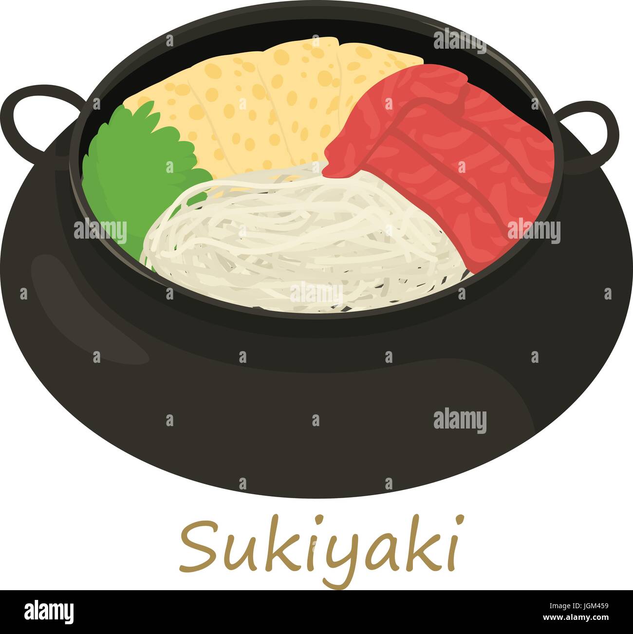 Sukiyaki icon, cartoon style Stock Vector Image & Art - Alamy