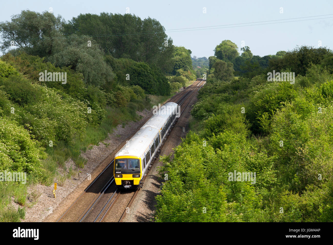 A pair of class 466 and class 465 Networker electric multiple unit ...