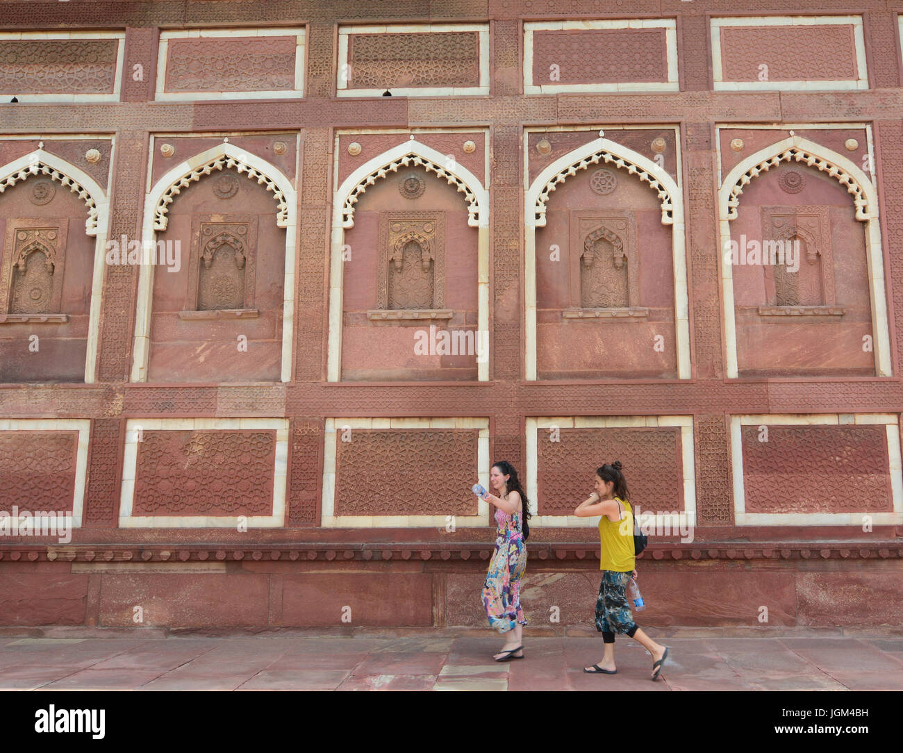 Agra, India - Jul 13, 2015. Indian women visit Agra Fort, World ...