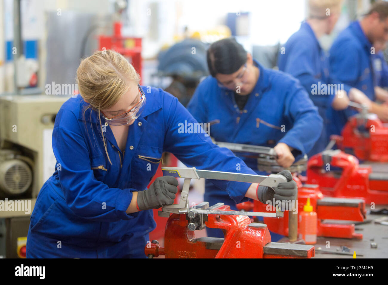 Female apprentices in heavy industry Stock Photo - Alamy
