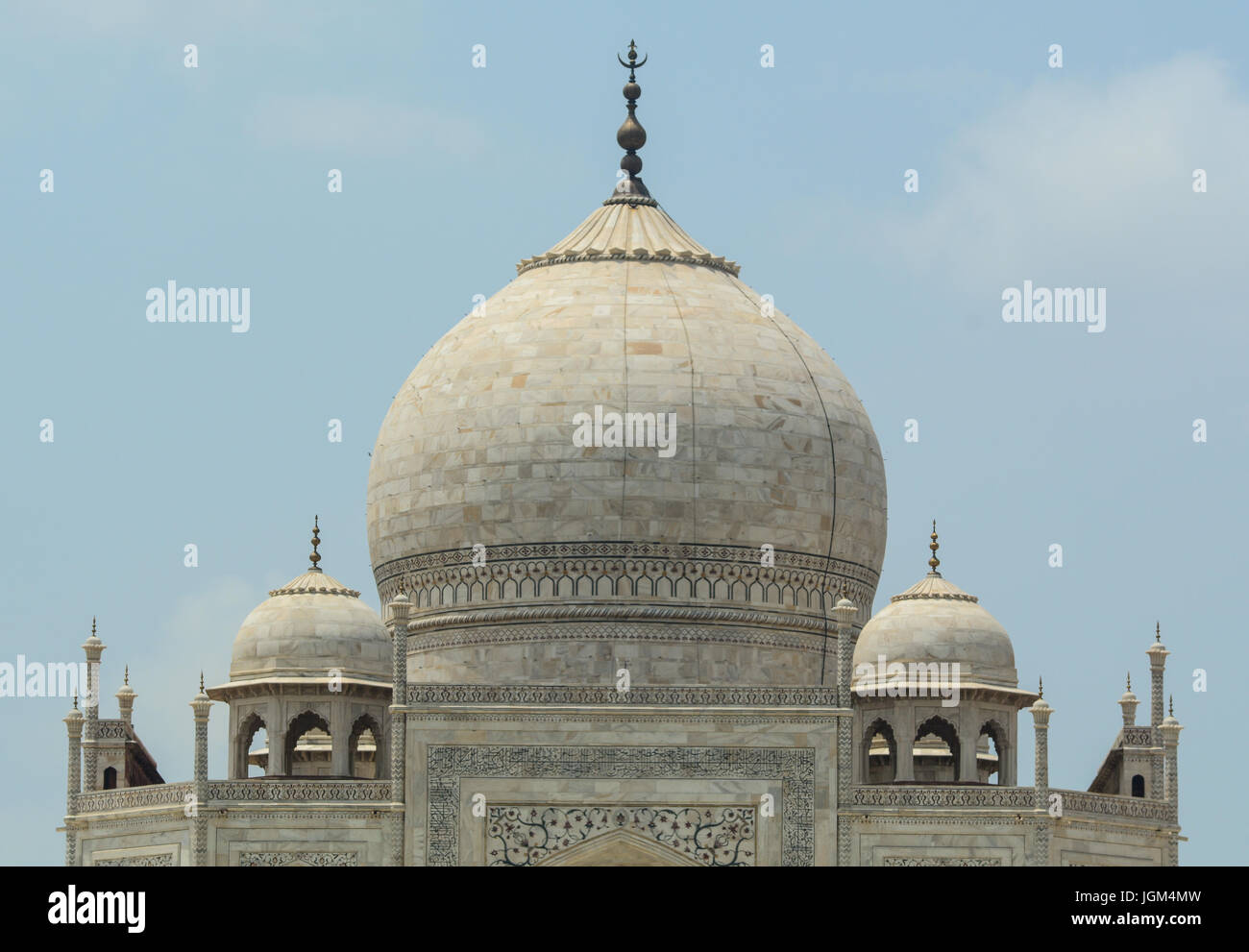 Top of Taj Mahal in Agra, India. It is one of the worlds most ...